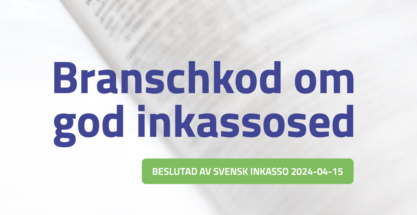 God inkassosed - Svensk Inkasso